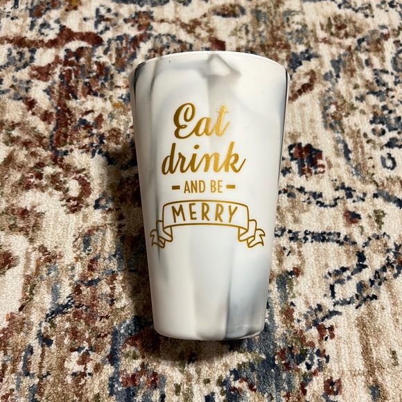 silipint | Kitchen | Silipint Marble Eat Drink And Be Merry Cup | Poshmark